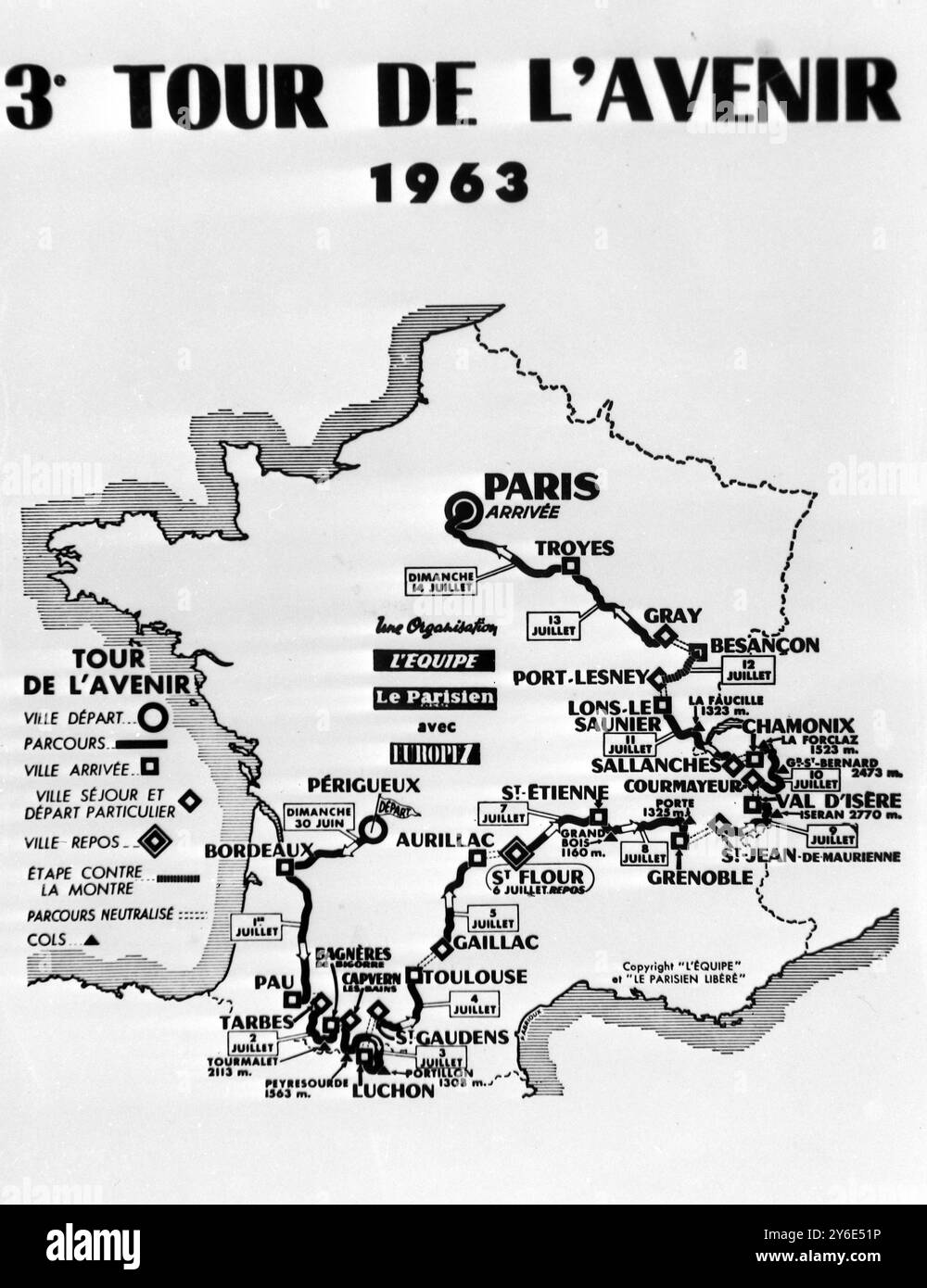 Tour de france route map hi-res stock photography and images - Alamy