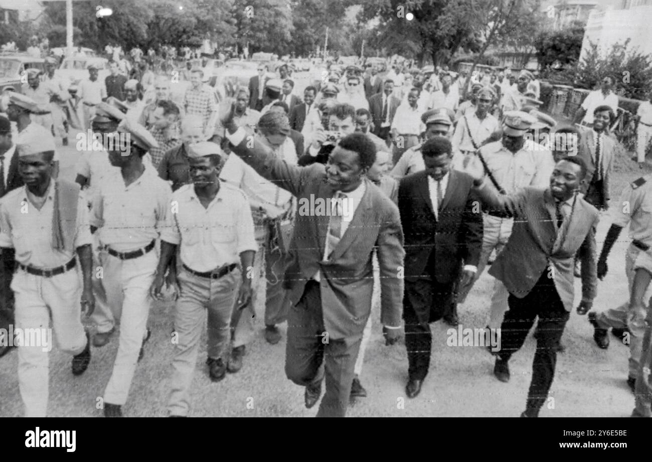 KATANGA PRESIDENT MOISE TSHOMBE WITH AFRICANS IN ELISABETHVILLE / ; 9 ...
