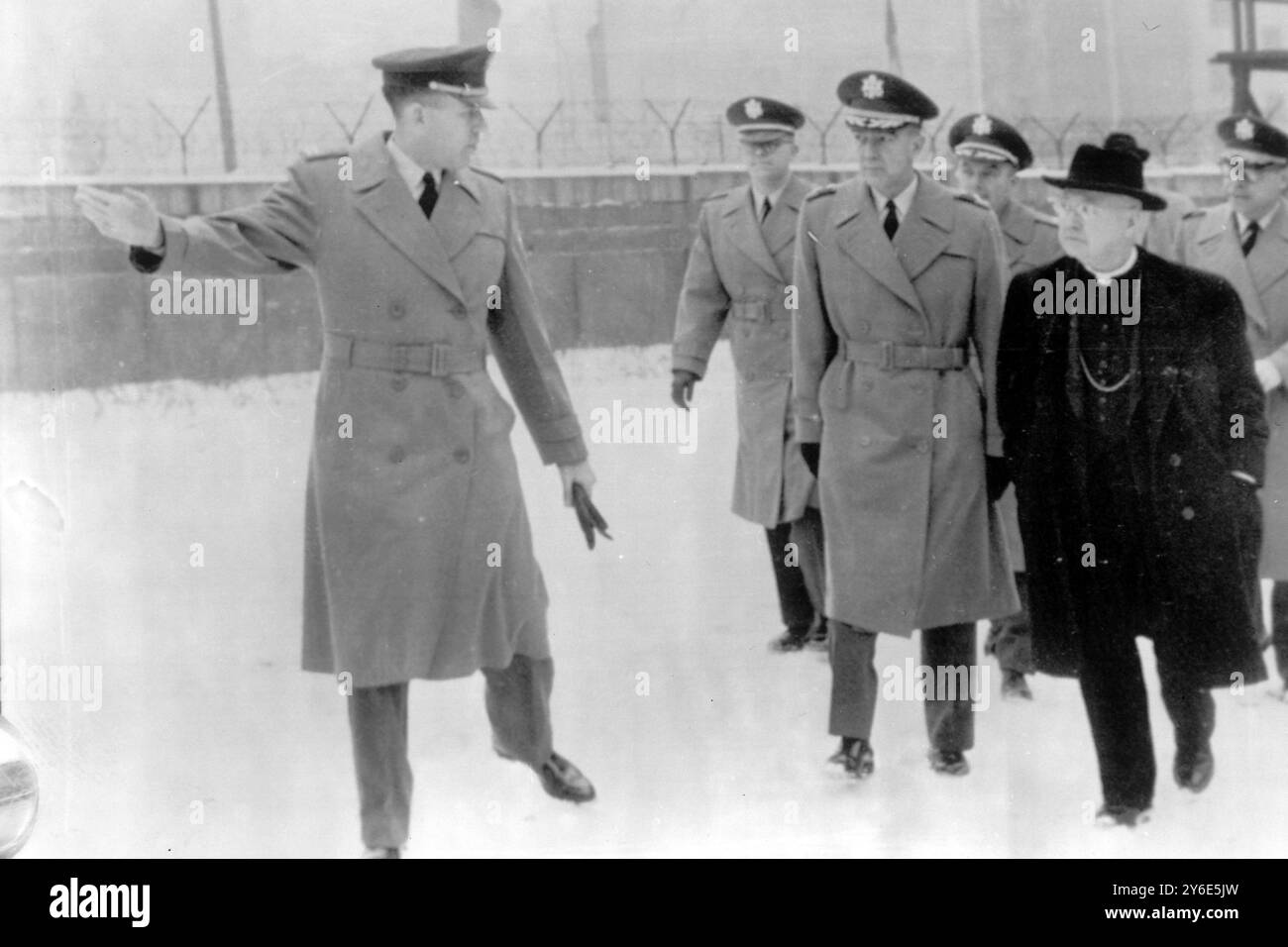 MAJOR GENERAL JAMES POLK WITH CARDINAL FRANCIS SPELLMAN IN BERLIN / ; 6 ...