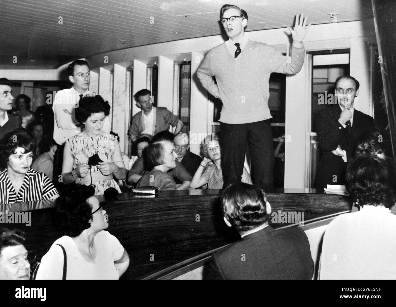 BUCKLEY J ABOARD HMS CANBERRA IN MALTA / ; 7 JANUARY 1963 Stock Photo ...