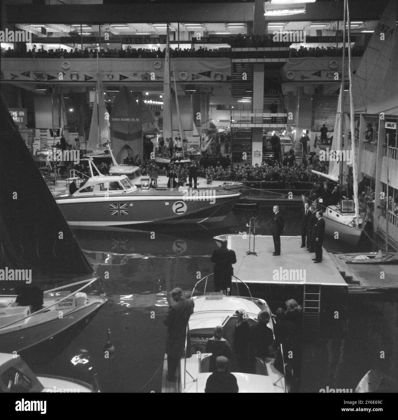 EARL MOUNTBATTEN AT INTERNATIONAL BOAT SHOW AT EARLS COURT IN LONDON ...