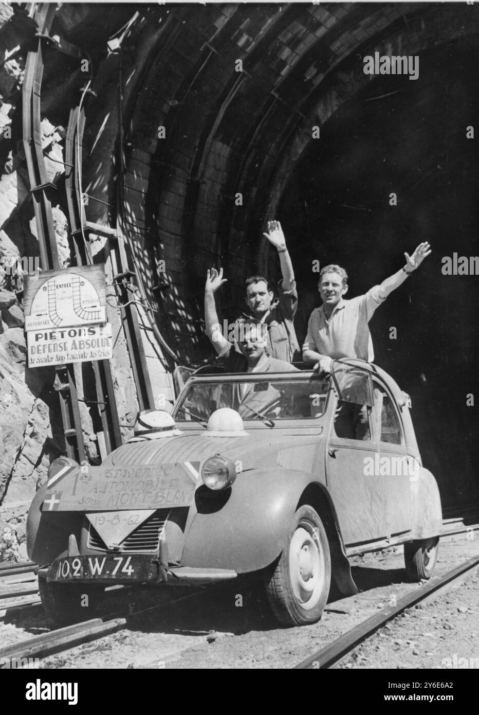 JEAN PAUL MINORET MT BLANC TUNNEL OPENS IN CHAMONIX / ; 2 JANUARY 1963 ...