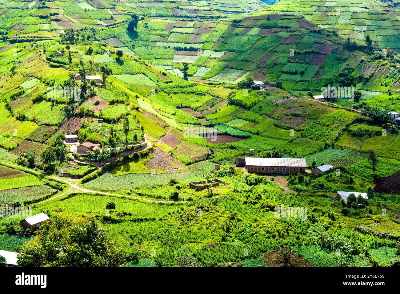 Terraced mountains of Kigezi - Uganda Stock Photo - Alamy