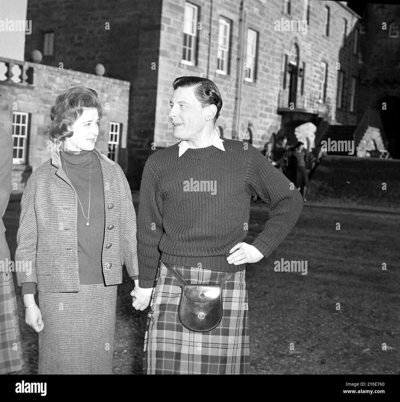 Princess alexandra with angus ogilvy at airlie castle hi-res stock ...
