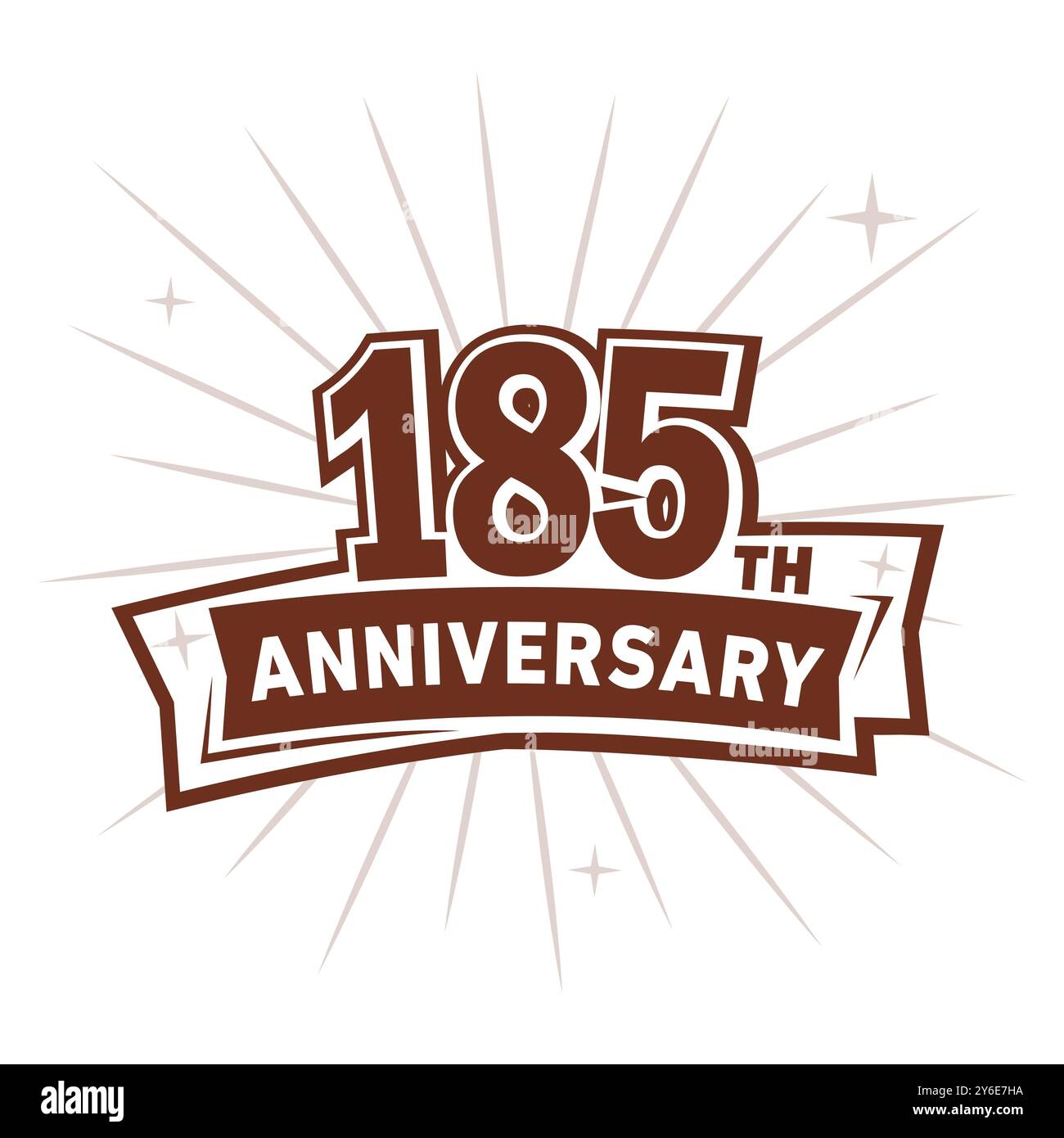 185 years anniversary celebration logo. 185th design template. Vector ...