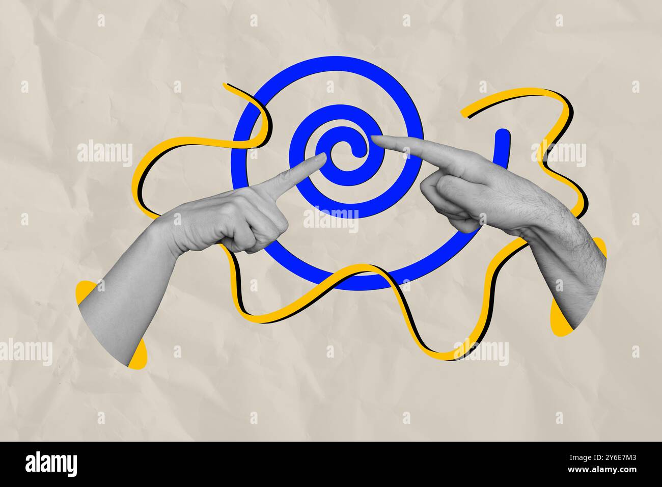 Composite photo collage of people hands fingers point each other blame ...