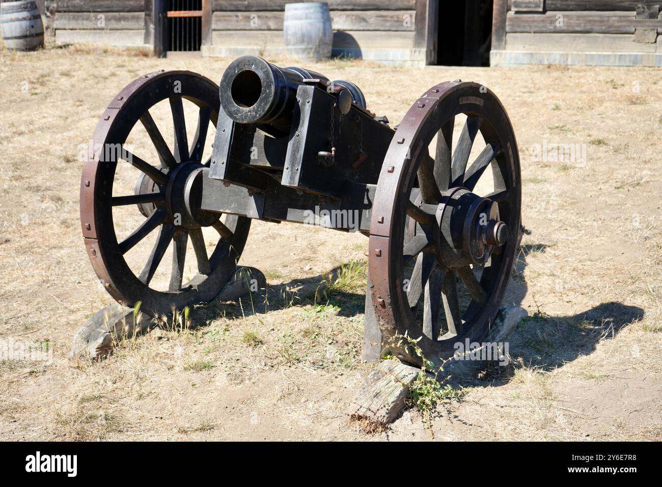 Vintage cannon at the Fort Ross Russian Settlement Stock Photo - Alamy