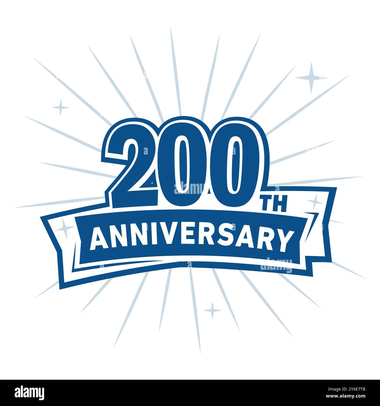 200 years anniversary celebration logo. 200th design template. Vector ...