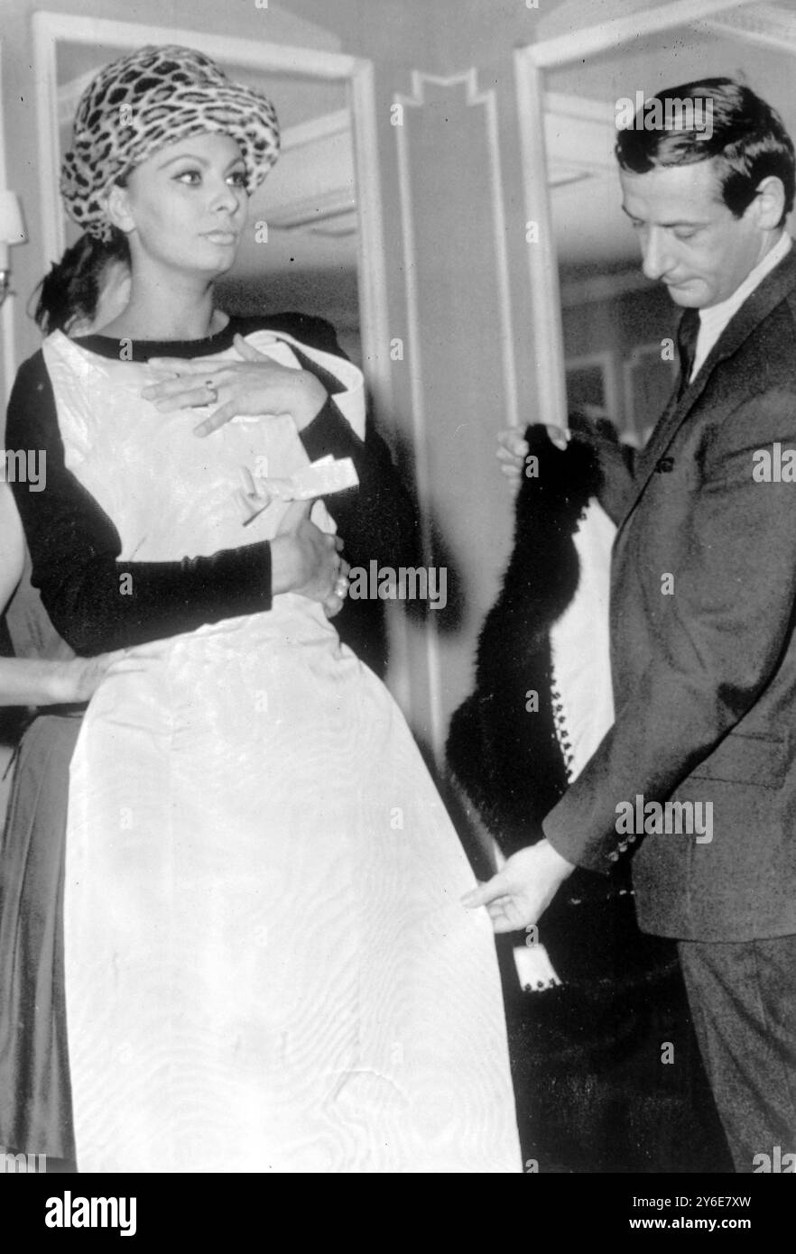 ACTRESS SOPHIA LOREN SELECTS DRESS WITH MARC BOHAN IN PARIS / ; 17 ...