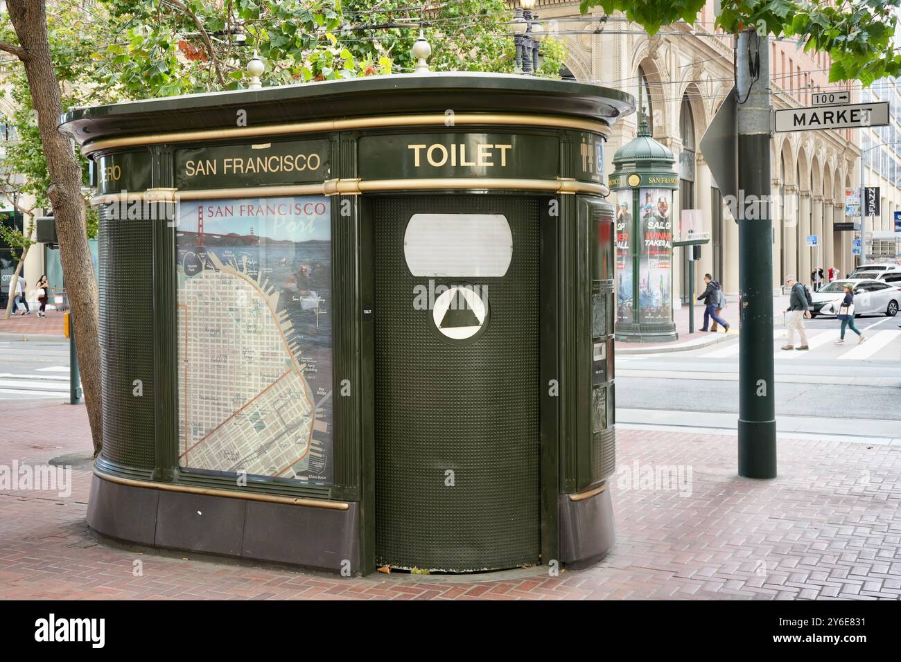 American public toilet door hi-res stock photography and images - Alamy