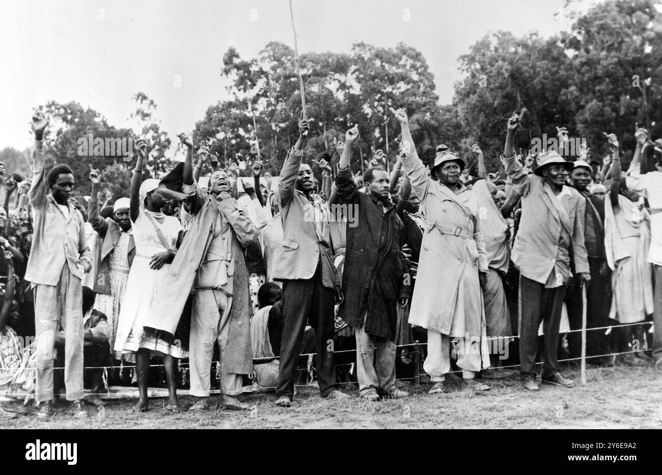 TOM MBOYA AT RALLY IN NUNGUNI / ; 9 DECEMBER 1962 Stock Photo - Alamy