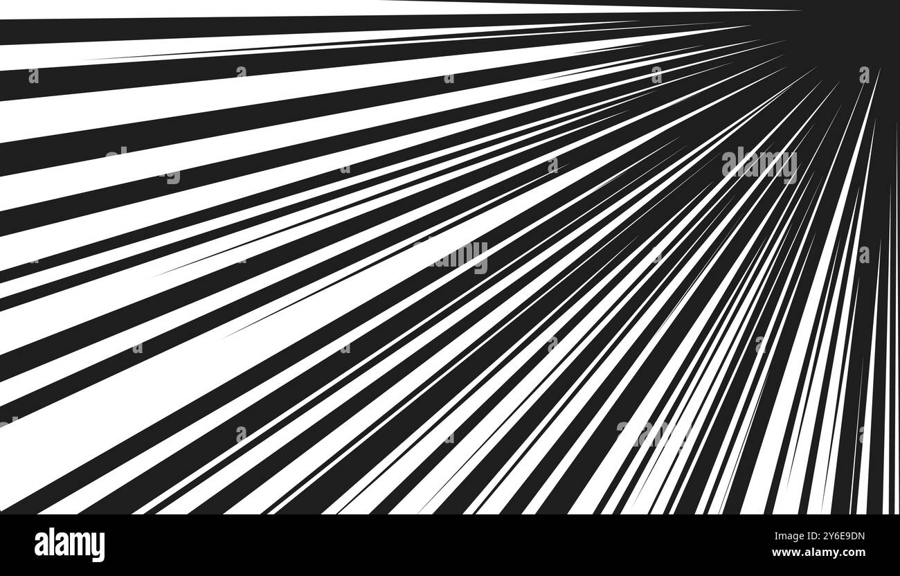 Comic strip radial motion lines. Anime comics book super hero speed and ...