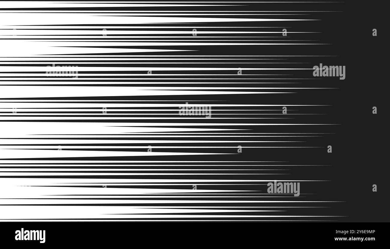 Comic strip horizontal motion lines. Anime comics book super hero speed ...