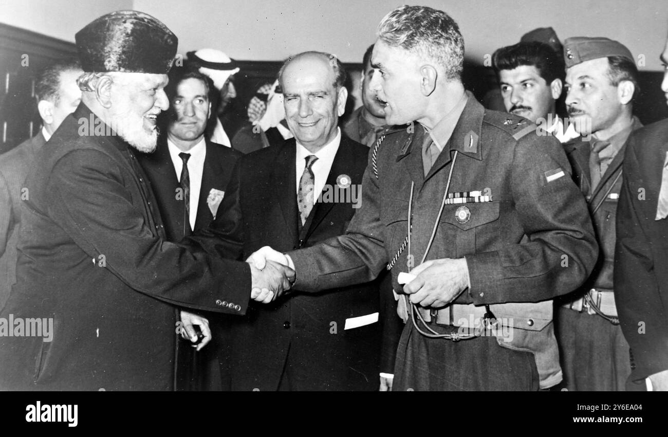 MAJOR ABDUL KARIM KASSEM WITH ABUDLLA AL BUKHARI IN BAGHDAD / ; 4 ...