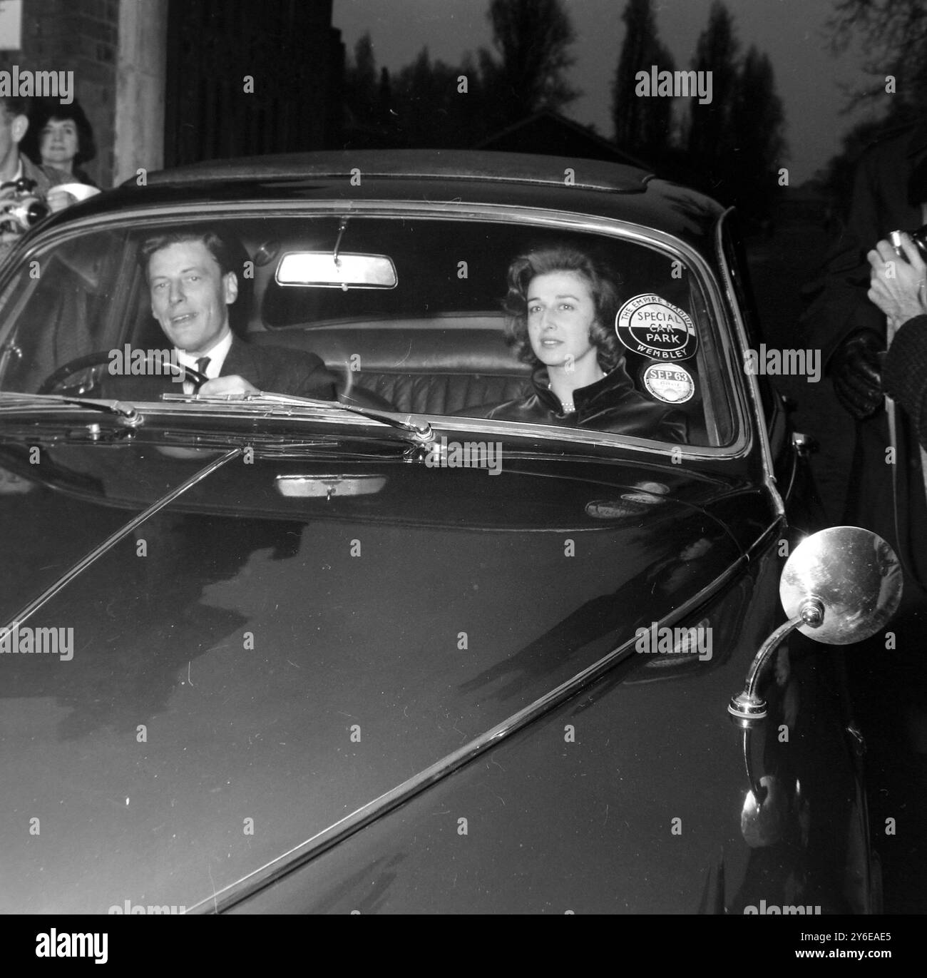 PRINCESS ALEXANDRA AND ANGUS JAMES BRUCE OGILVY ENGAGEMENT CAR WINDOW ...