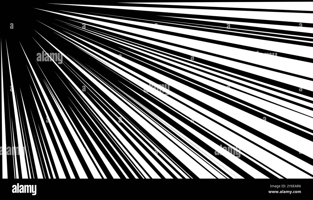 Comic strip radial motion lines. Anime comics book super hero speed ...