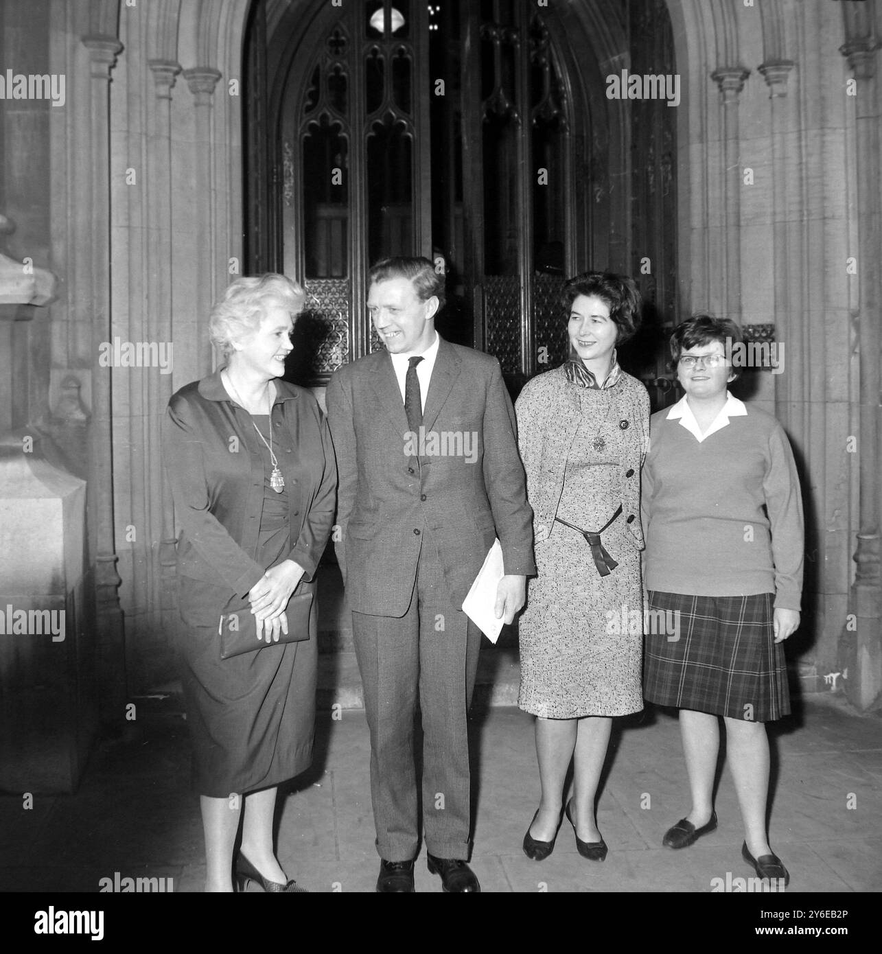 JENNIE LEE AND NEIL CARMICHAEL WITH WIFE DAUGHTER / ; 27 NOVEMBER 1962 ...