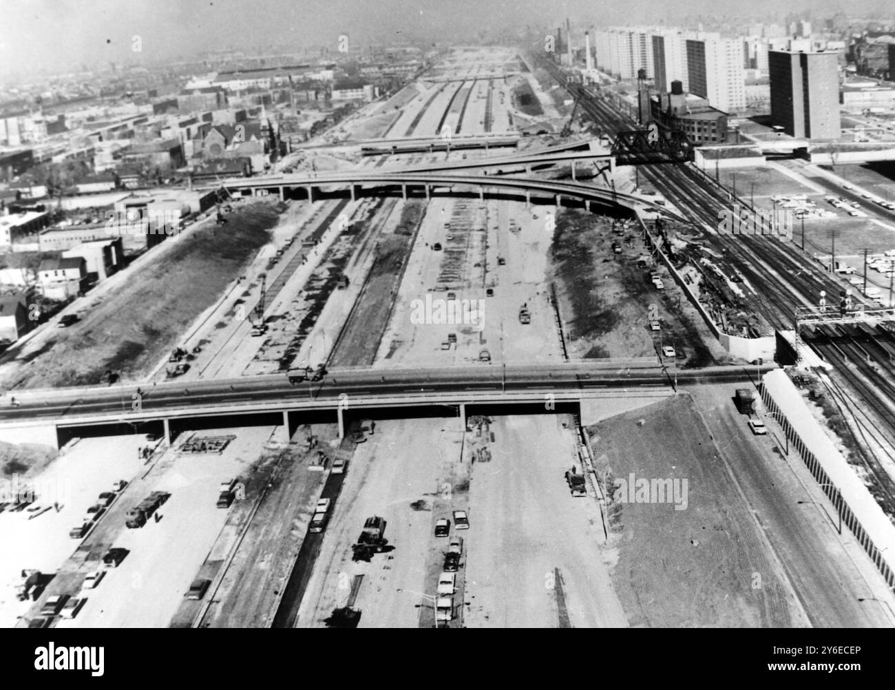 WORLDS WIDEST HIGHWAY MOTORWAY IN CHICAGO ; 17 NOVEMBER 1962 Stock ...