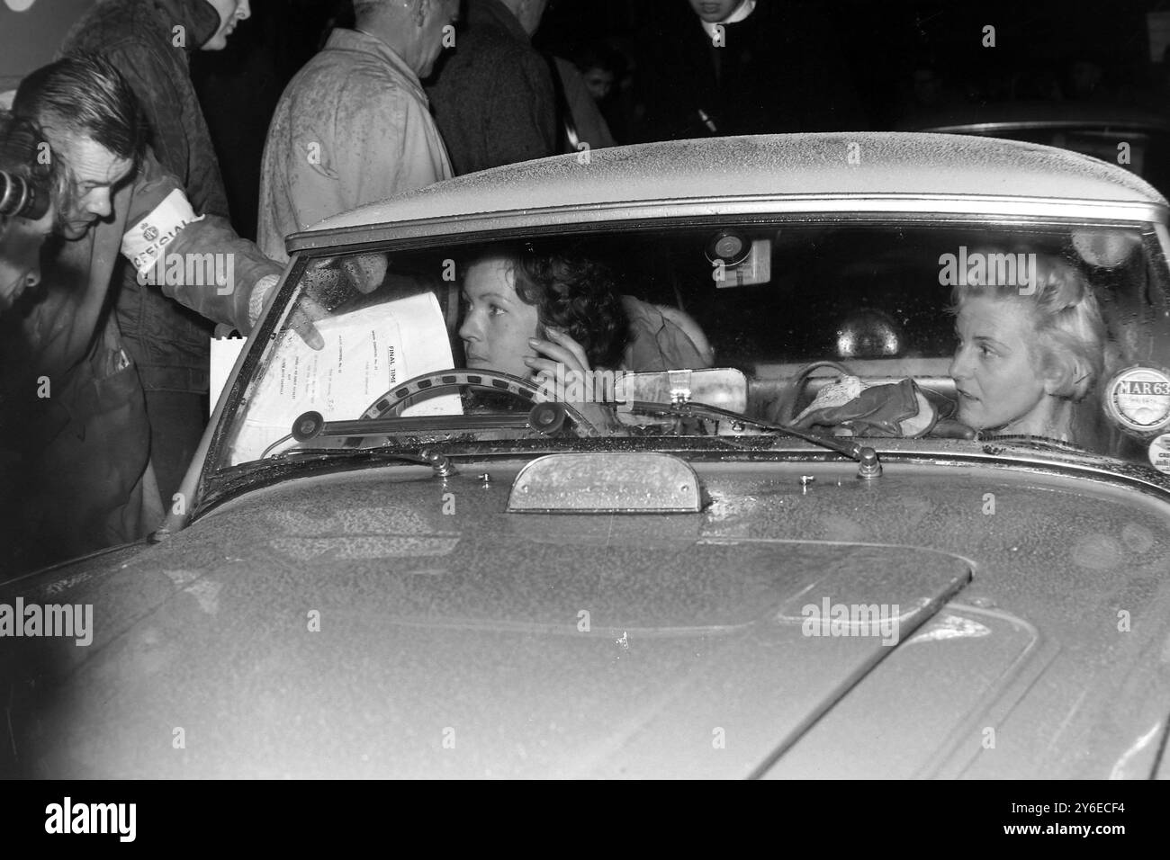 DRIVERS PAT MOSS AND PAULINE MAYMAN AT INTERNATIONAL RALLY IN ...