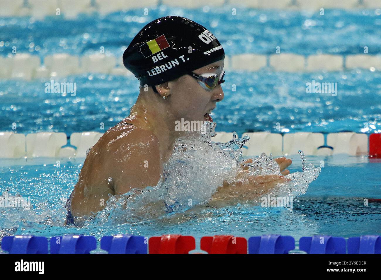 Tatyana LEBRUN (SB9) of Belgium in the Para Swimming Women's 100m ...