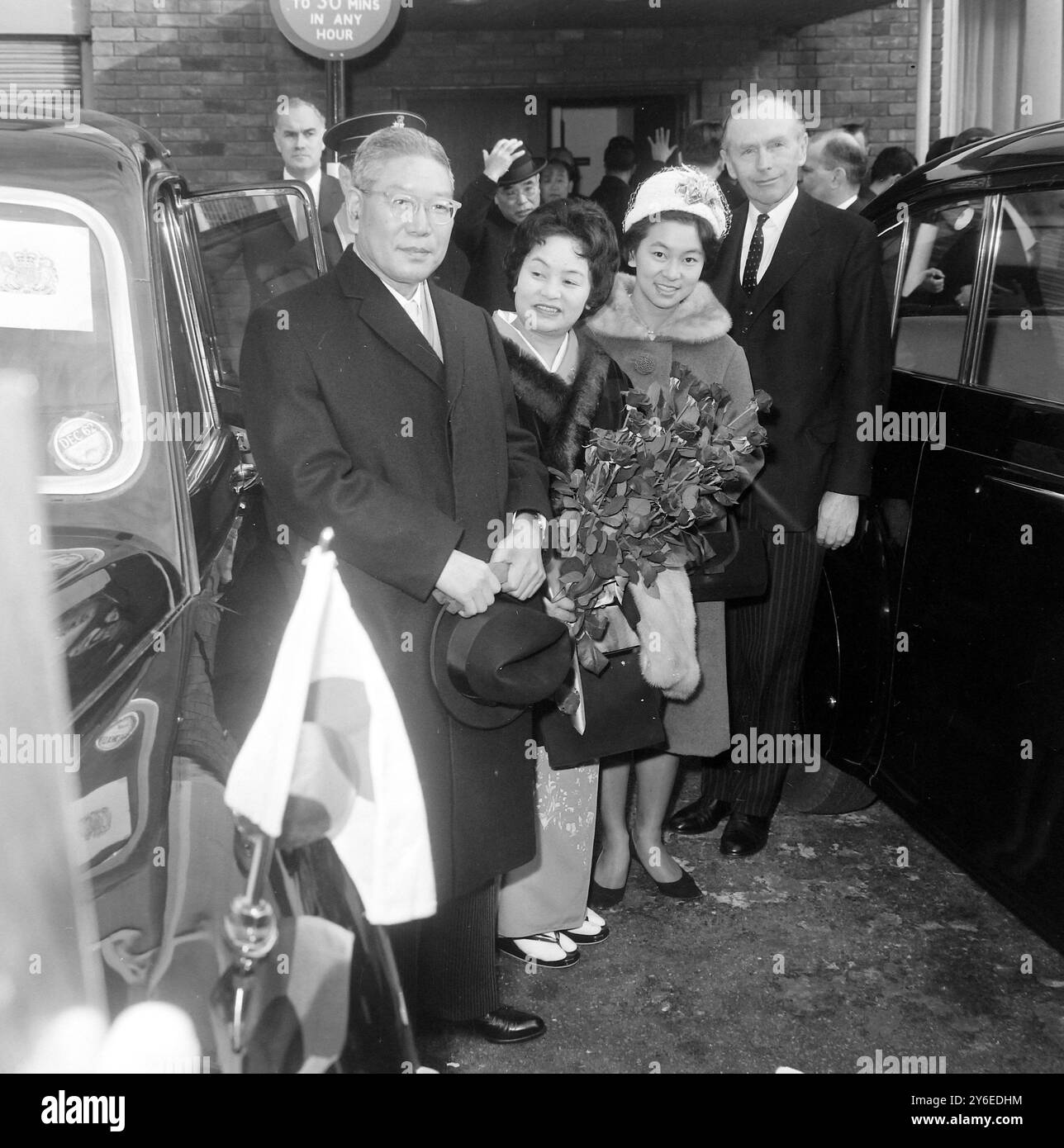 JAPANESE PRIME MINISTER HAYATO IKEDA WITH WIFE AND DAUGHTER AND BRITISH ...