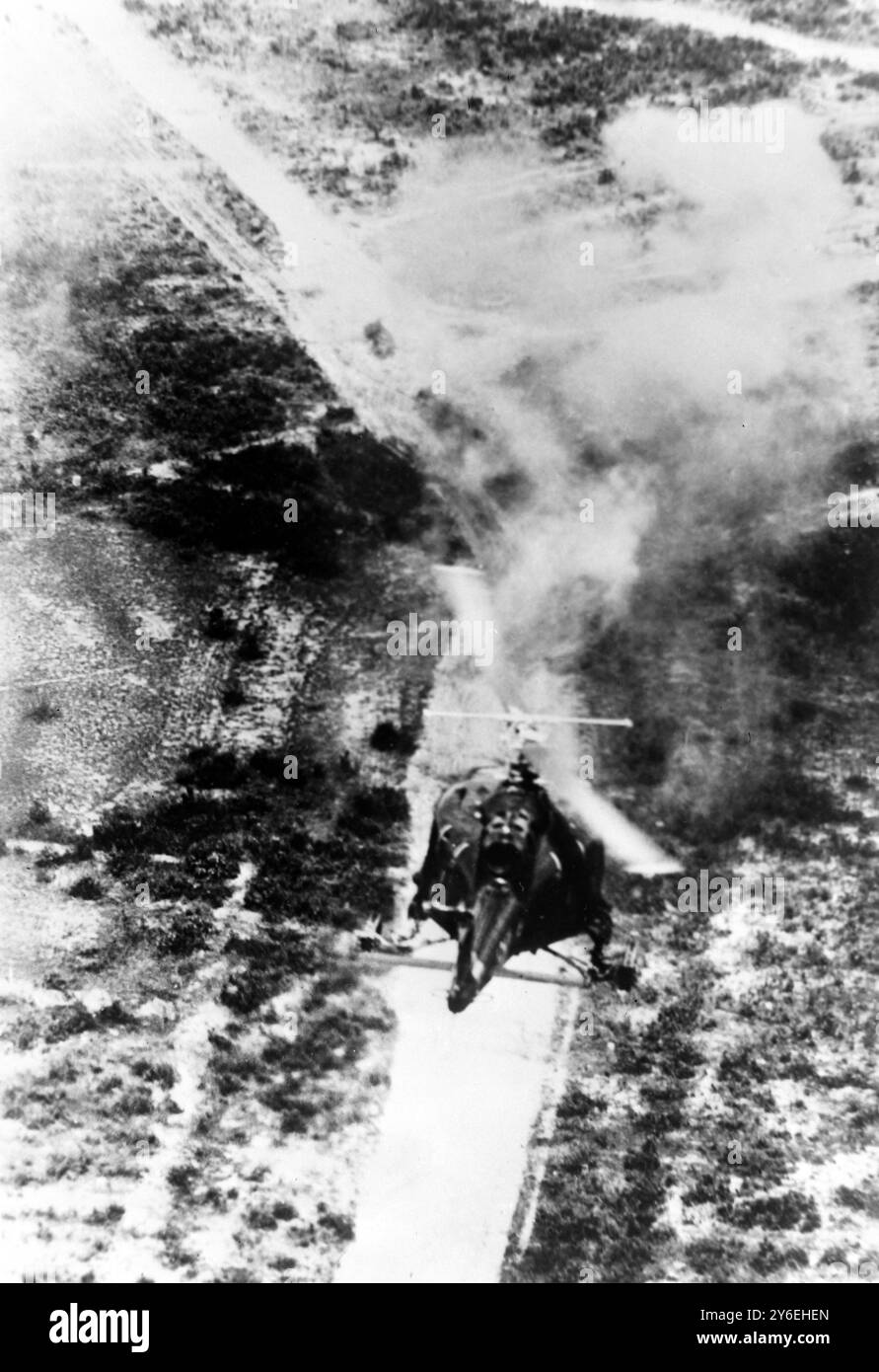VIETNAM WAR HELICOPTER DURING PERSUIT OF COMMUNIST GUERRILLAS ; 29 ...