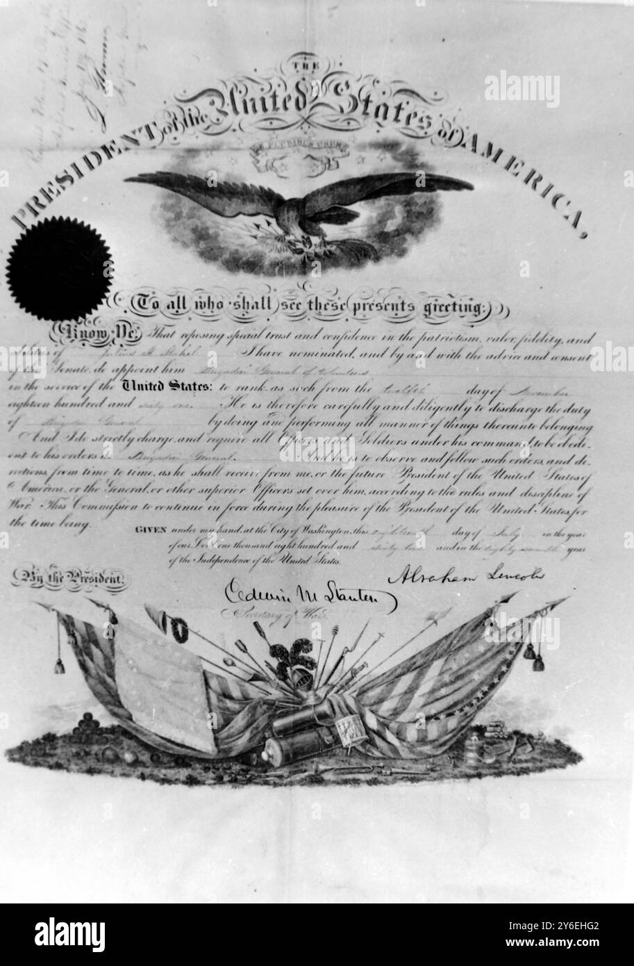 CIVIL WAR DOCUMENTS SIGNED BY A LINCOLN FOUND IN HUNGARY ; 29 OCTOBER ...