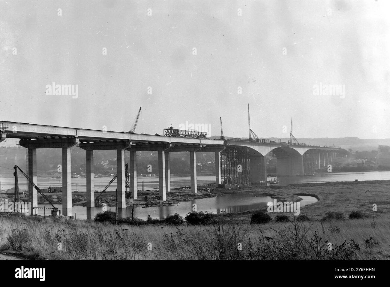 BRIDGE ACROSS RIVER MEDWAY IN ROCHESTER ; 30 OCTOBER 1962 Stock Photo ...