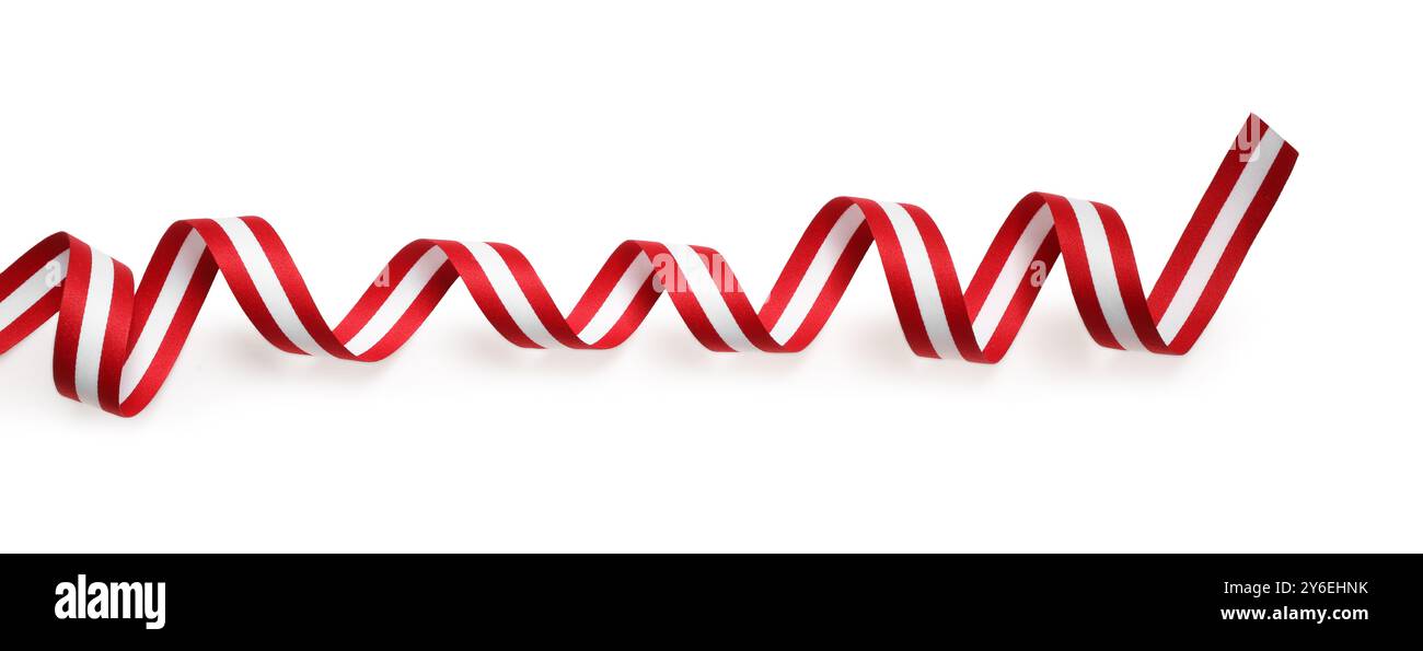 Ribbon in colors of Austrian flag isolated on white Stock Photo - Alamy