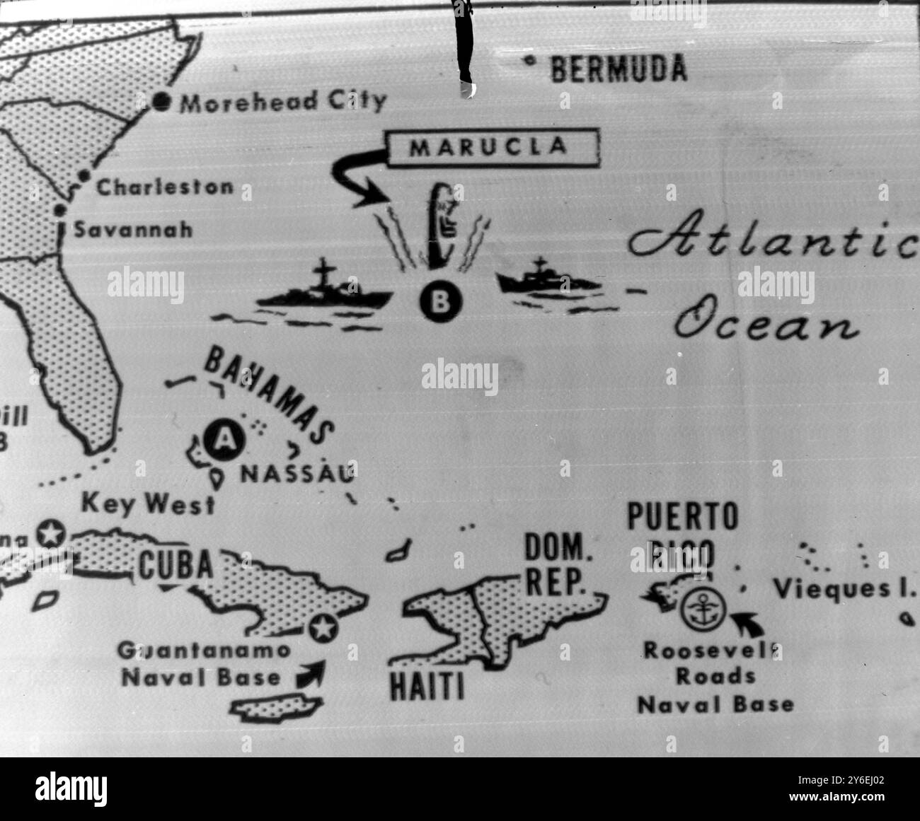 Cuban crisis map hi-res stock photography and images - Alamy