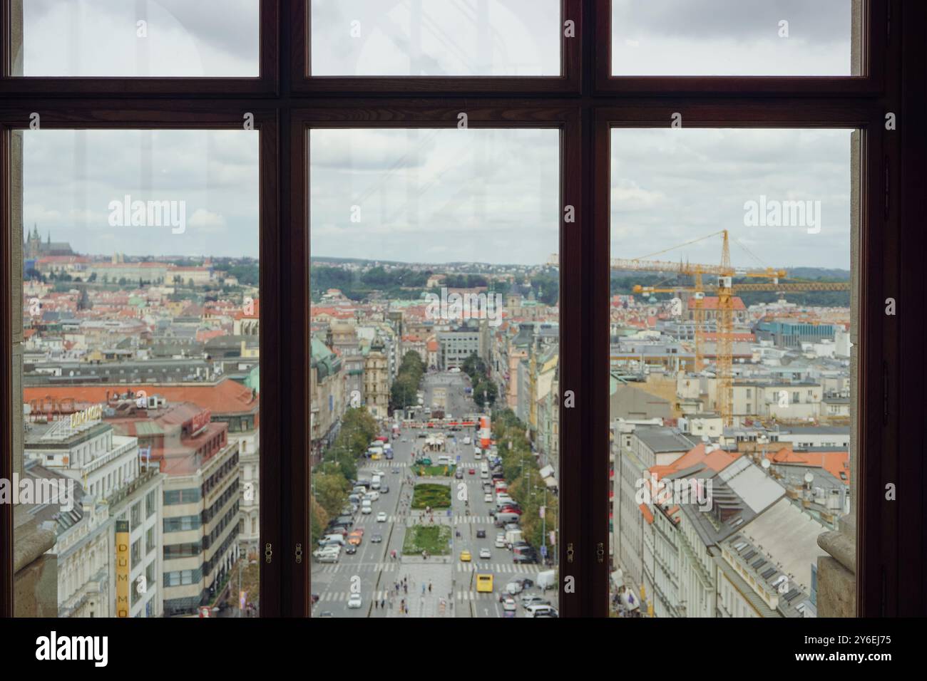 City through a window hi-res stock photography and images - Alamy