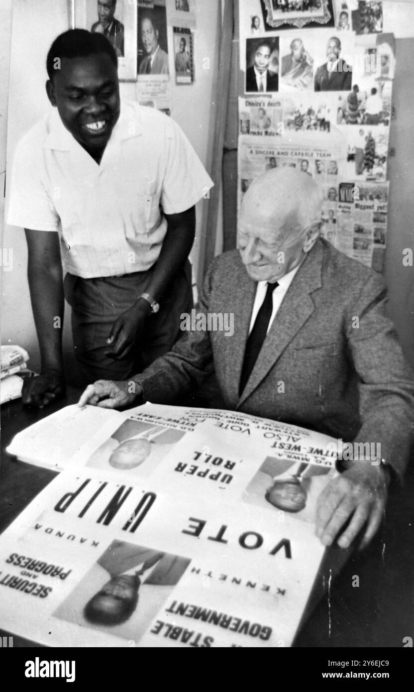 SIR STEWART GORE-BROWNE S ADMIRES UNIP ELECTION POSTER / ; 26 OCTOBER ...