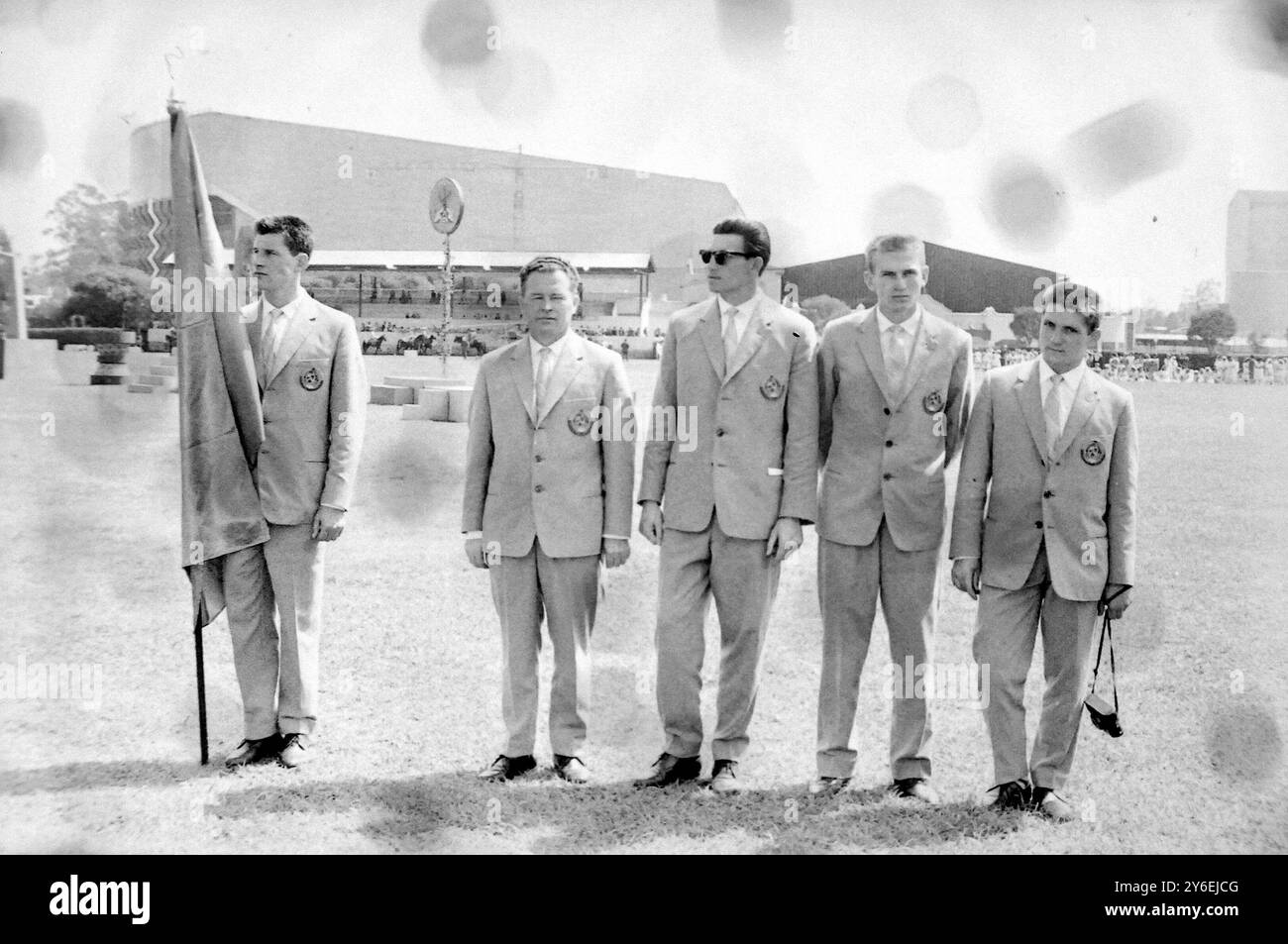 PENTATHLON WORLD CHAMPIONSHIPS USSR TEAM FLAGS AT OPENING CEREMONY IN ...