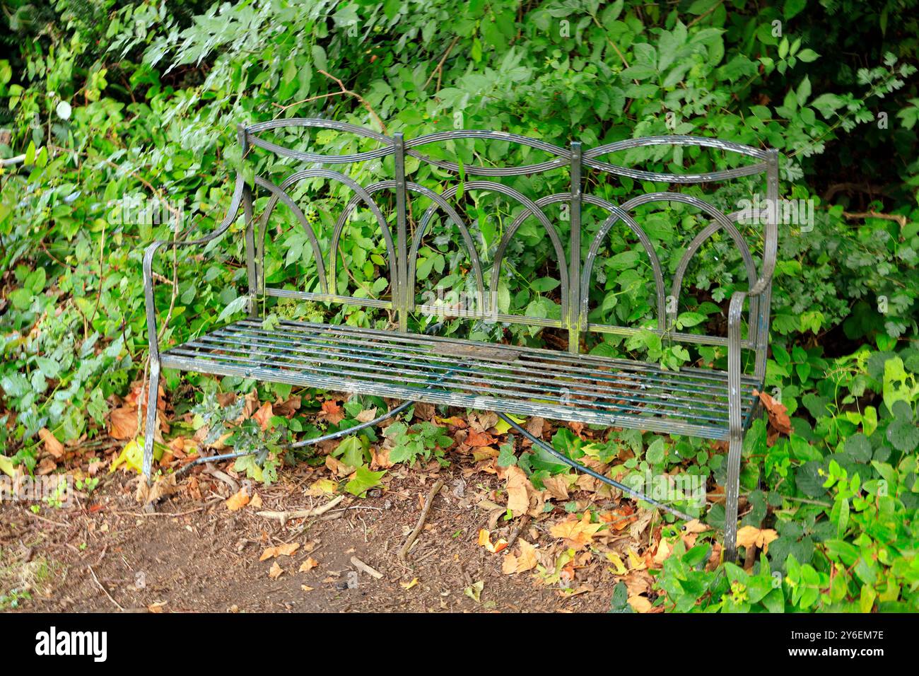 Old metal bench Stock Photo - Alamy