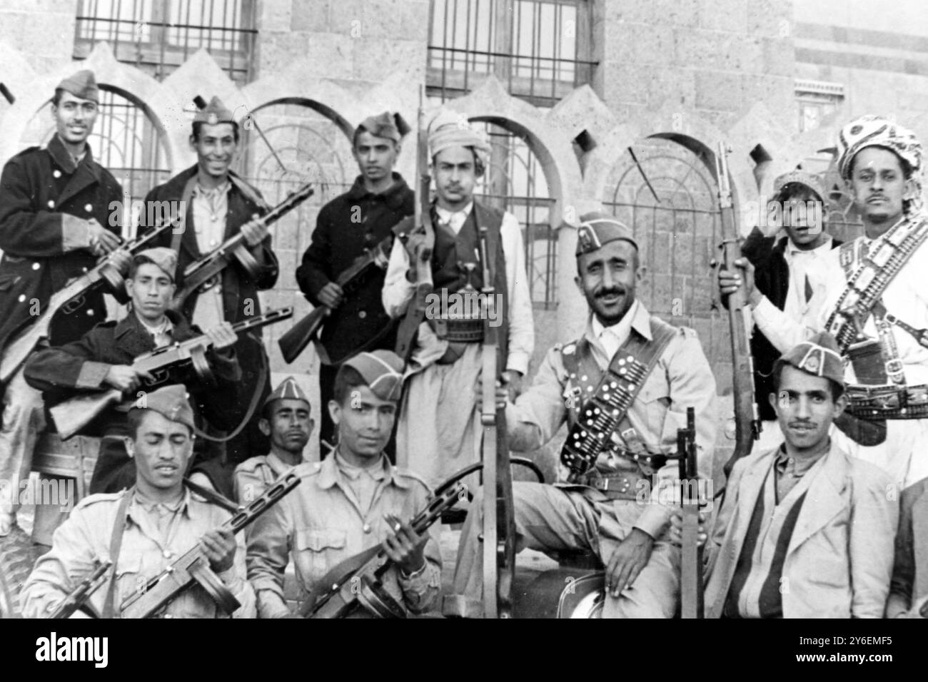ARMY REVOLUTIONARY TROOPS IN FRONT OF PALACE IN SANAA, YEMEN ; 17 ...