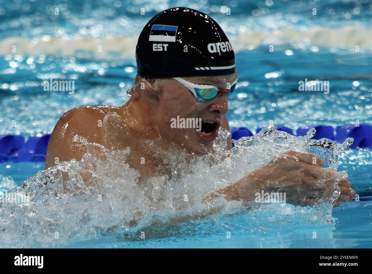 Robin LIKSOR (SB8) of Estonia in the Para Swimming Men's 100m ...