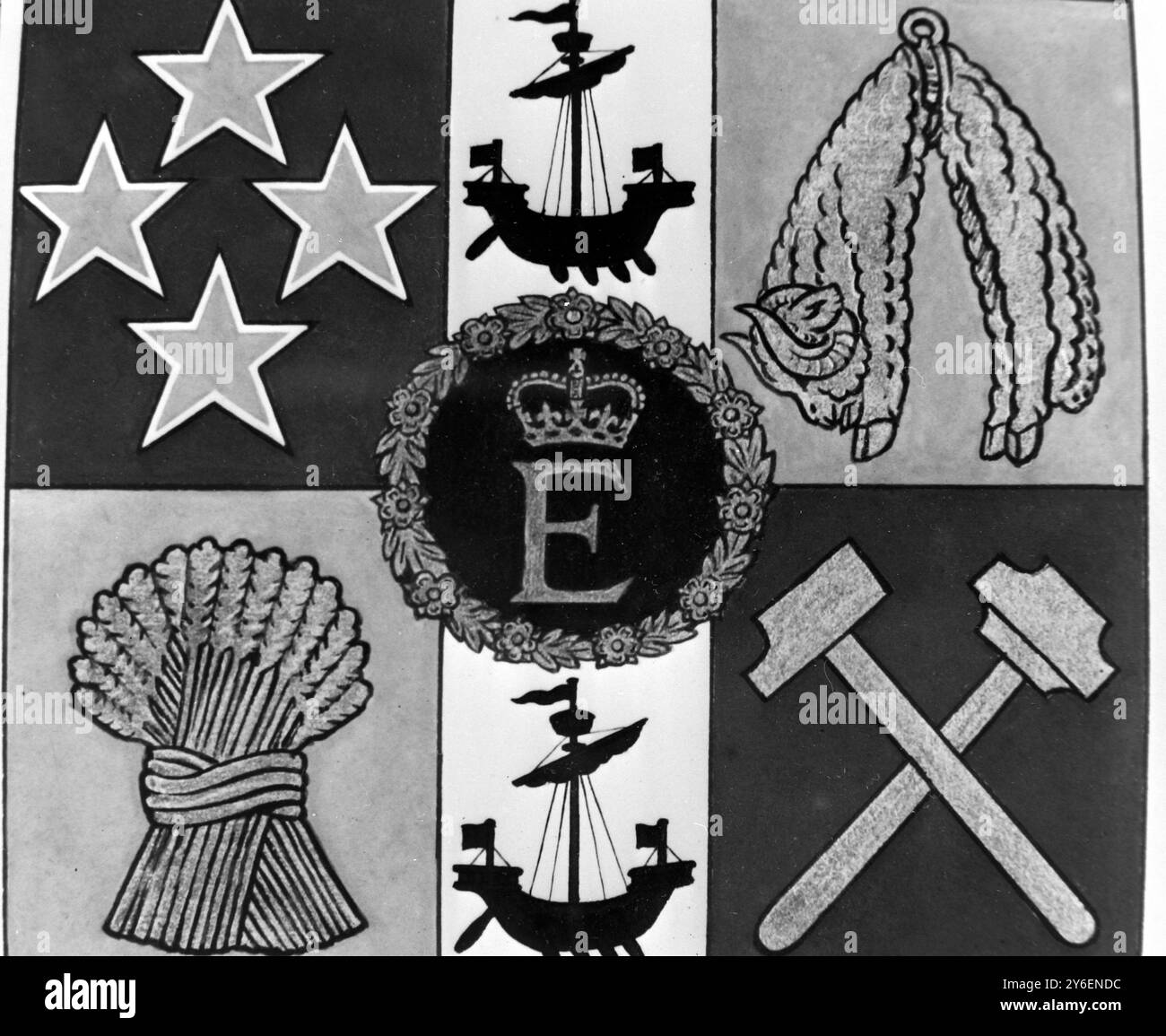 FLAGS QUEENS PERSONAL FLAG FOR USE NEW ZEALAND TOUR ; 11 OCTOBER 1962 ...