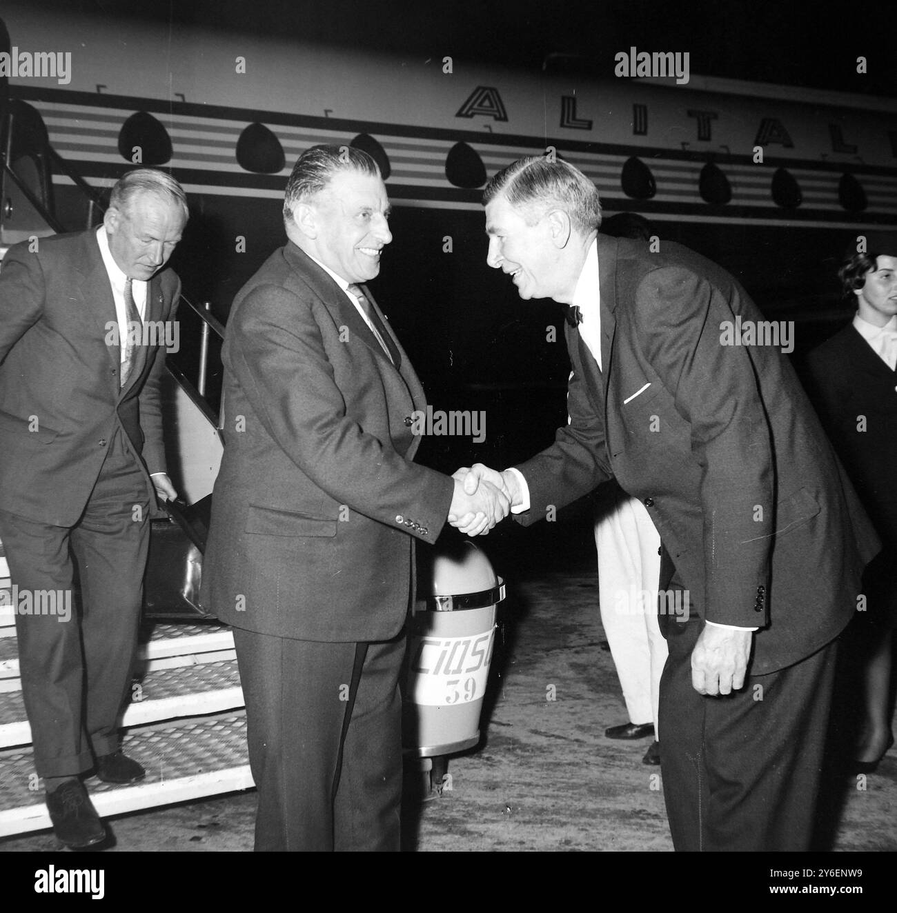 IRISH PREMIER SEAN LEMASS ARRIVES IN ROME / ; 10 OCTOBER 1962 Stock ...