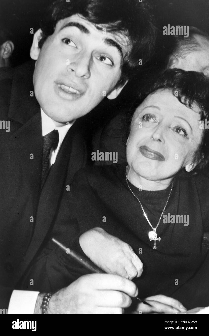 11 OCTOBER 1962 EDITH PIAF AT THE AGE OF 46 SIGNS THE MARRIAGE REGISTER ...