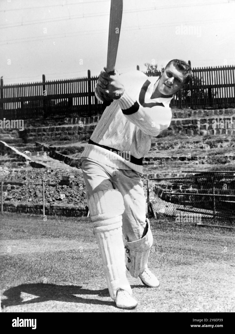 AUSTRALIAN CRICKETER BOB COWPER IN ACTION / ; 10 OCTOBER 1962 Stock ...