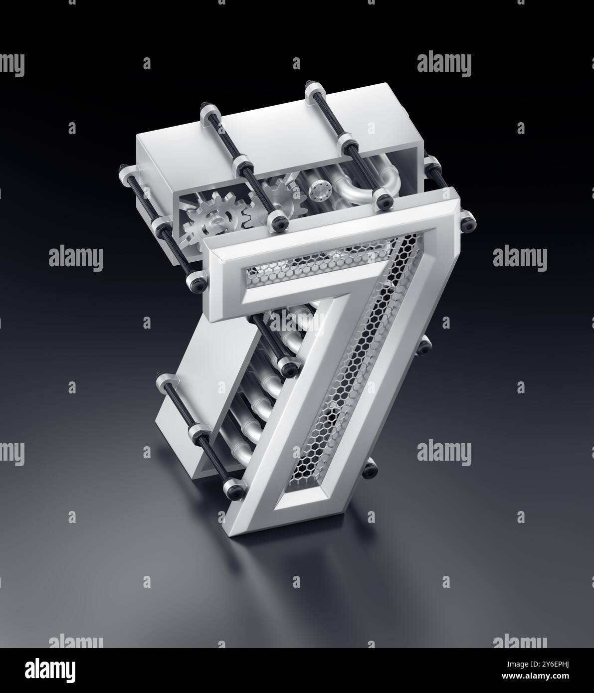 Design number digit seven hi-res stock photography and images - Alamy