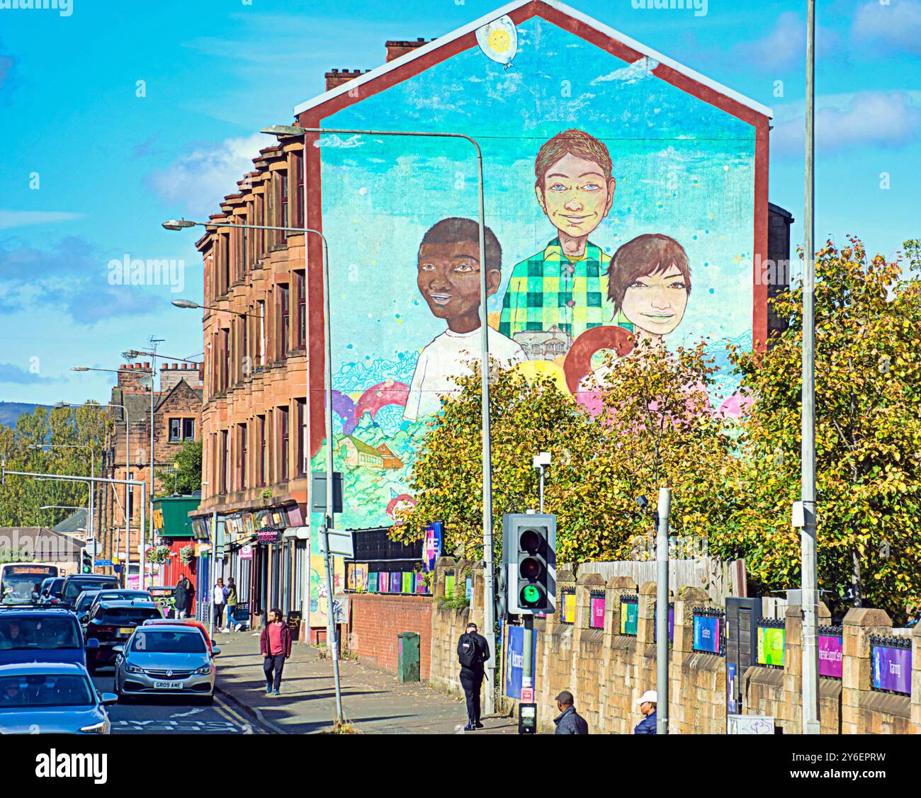 Multicultural mural in maryhill glasgow hi-res stock photography and ...