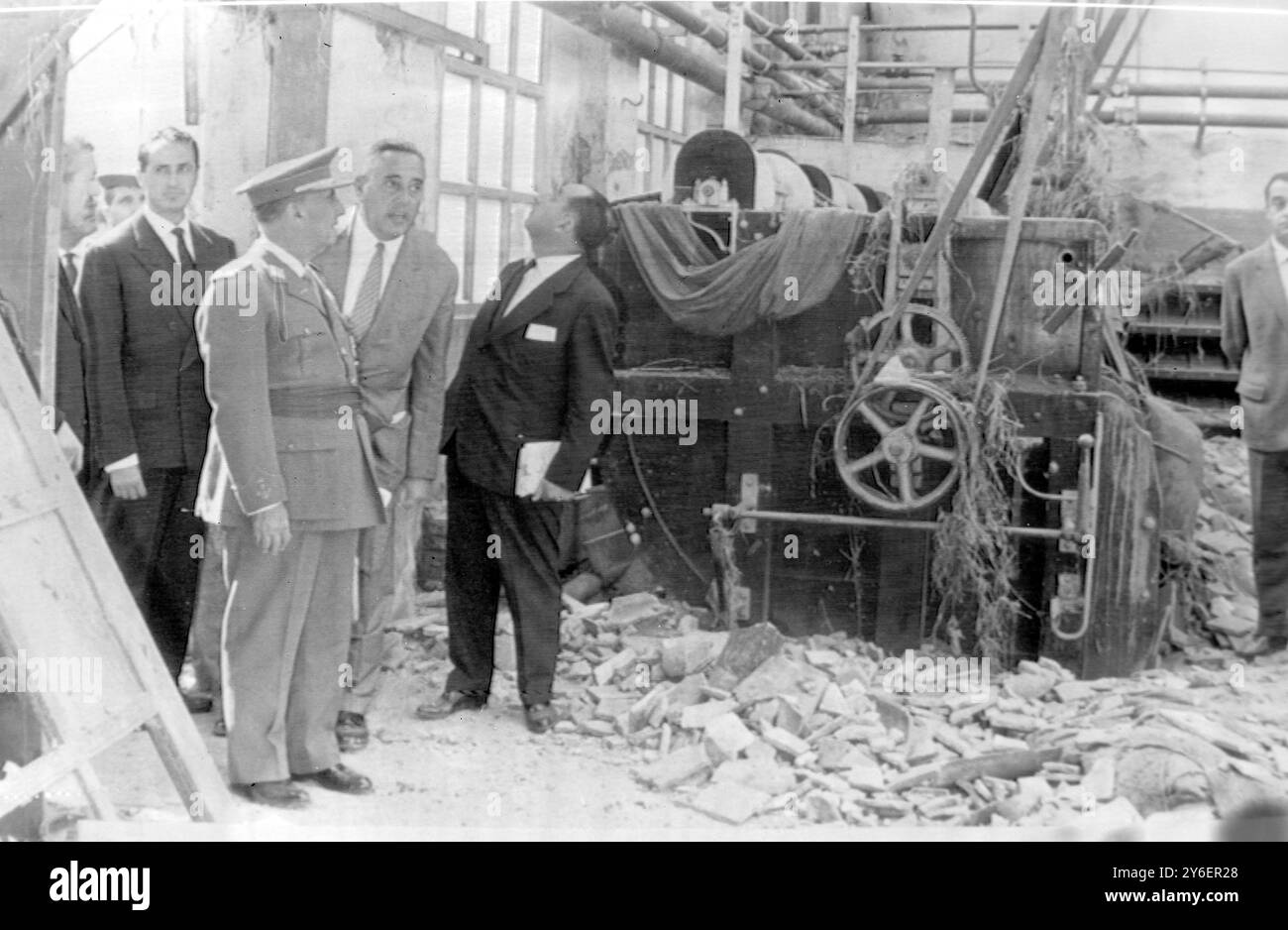 GENERALISSIMO FRANCISCO FRANCO AT TEXTILE FACTORY IN SPAIN / ; 2 ...