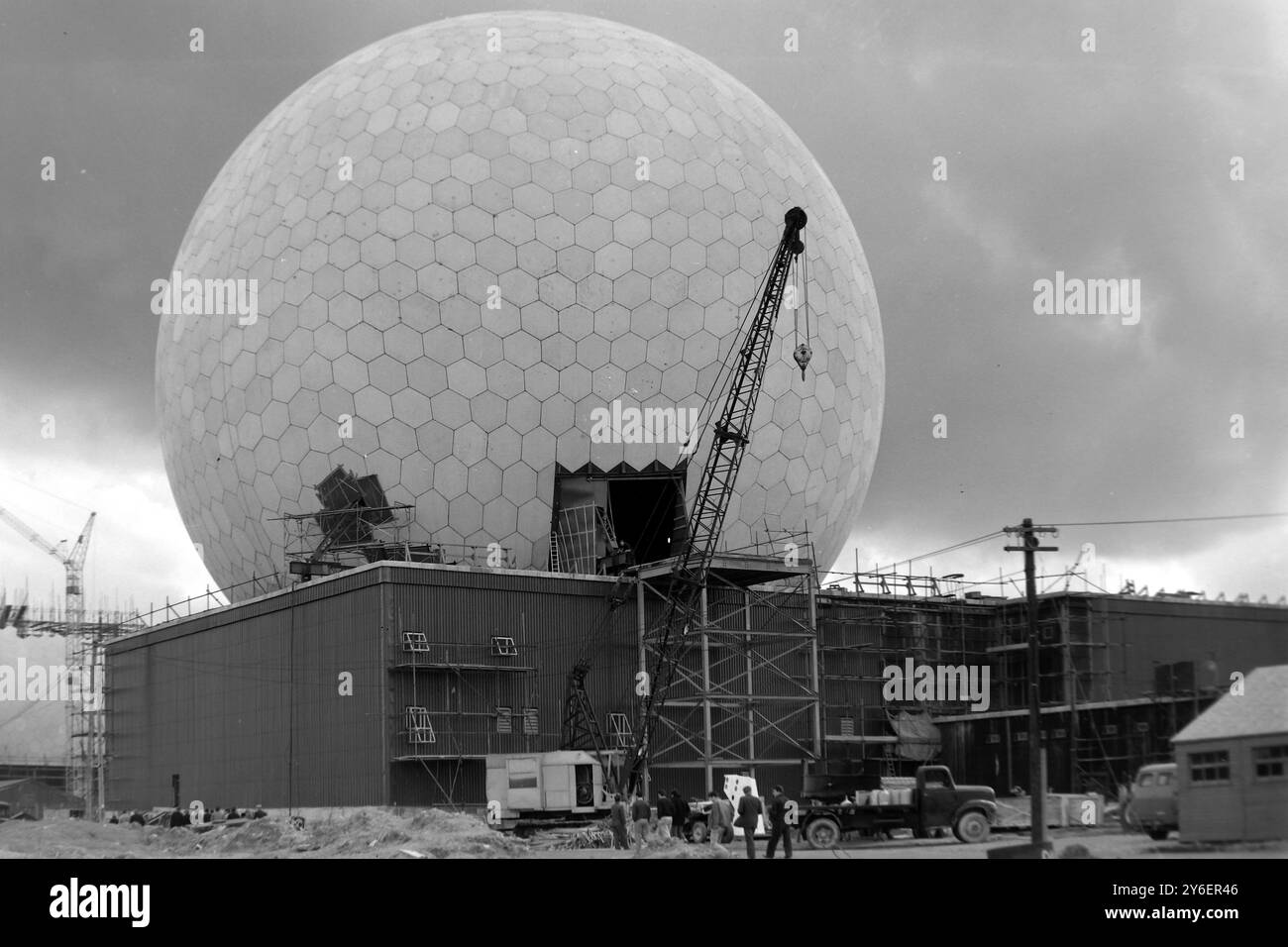 Pictured here are radomes of the Ballistic Missile Early Warning ...