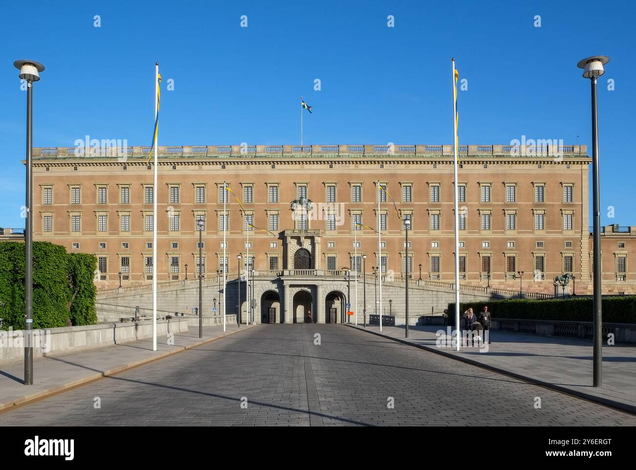 The Royal Palace from Norrbro in the Old Town of Stockholm, Sweden. The ...