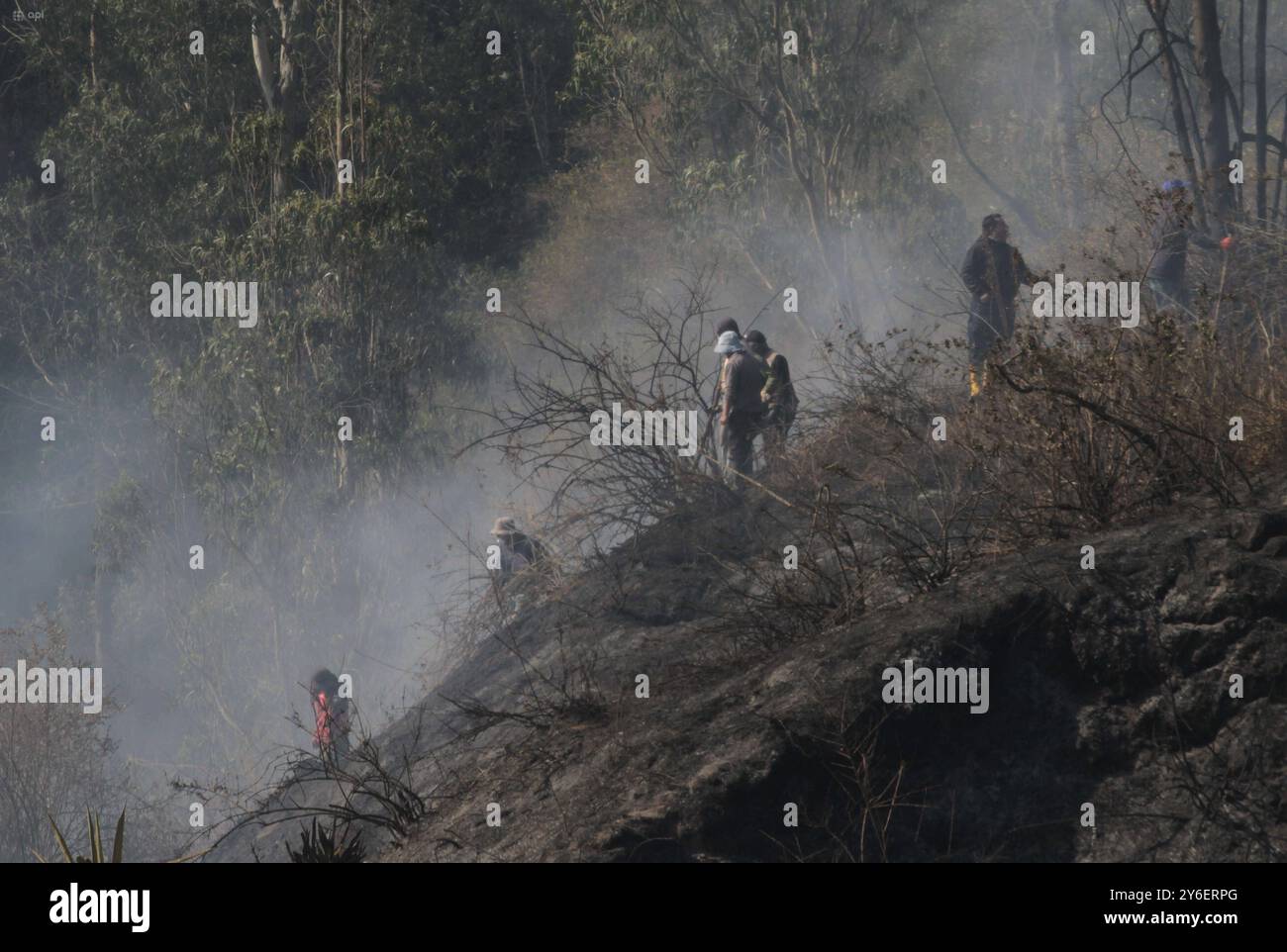 INCENDIOS September 25, 2024 Areas affected by severe fires in Quito ...