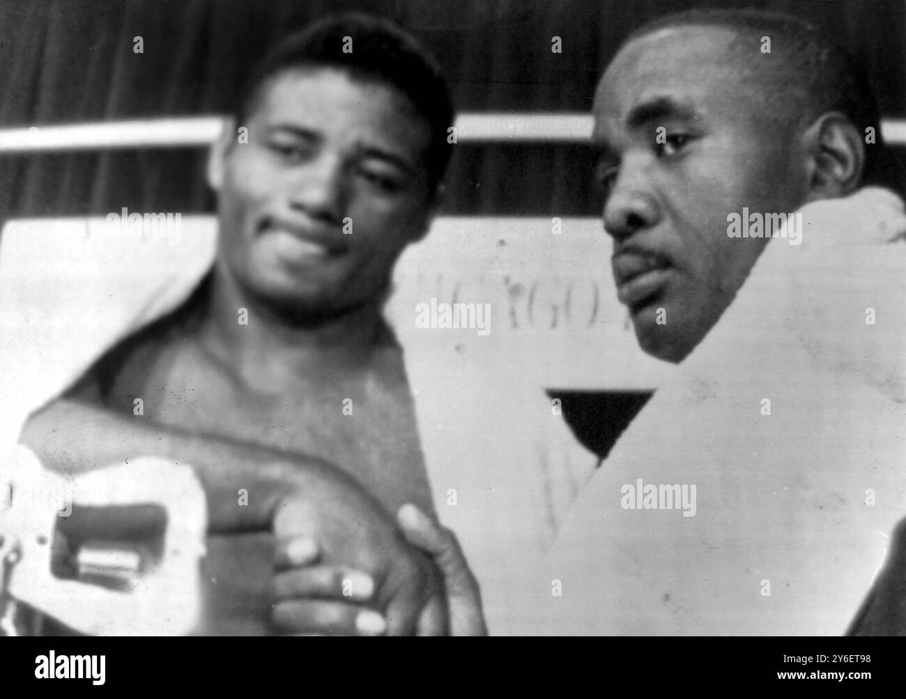 BOXERS SONNY LISTON AND FLOYD PATTERSON BEFORE THE FIGHT / ; 25 ...