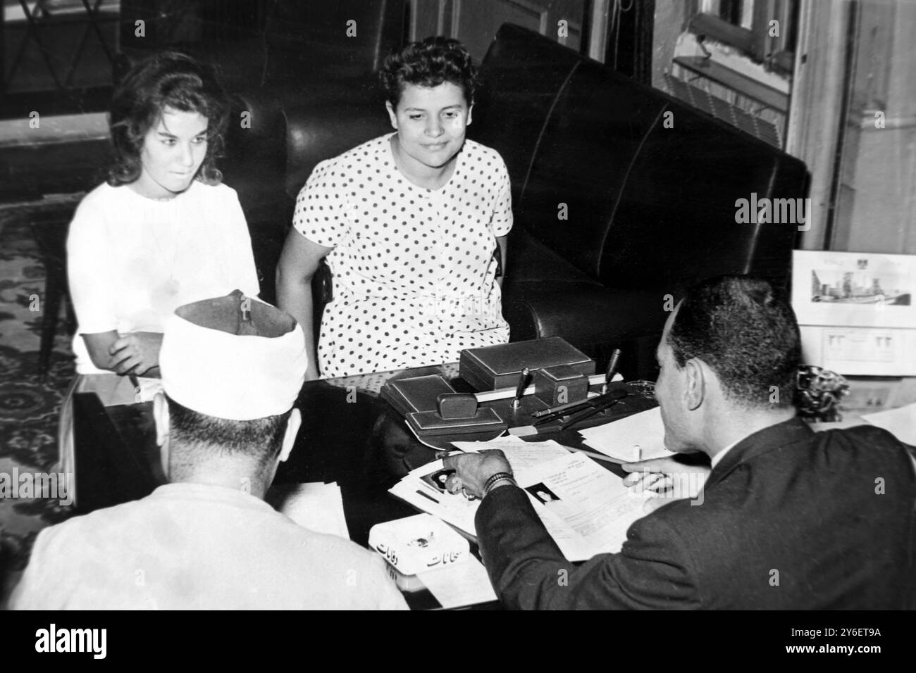 25 SEPTEMBER 1962 TWO GIRLS BEFORE THE EXAMINATION COMMITTEE AT THE AL ...
