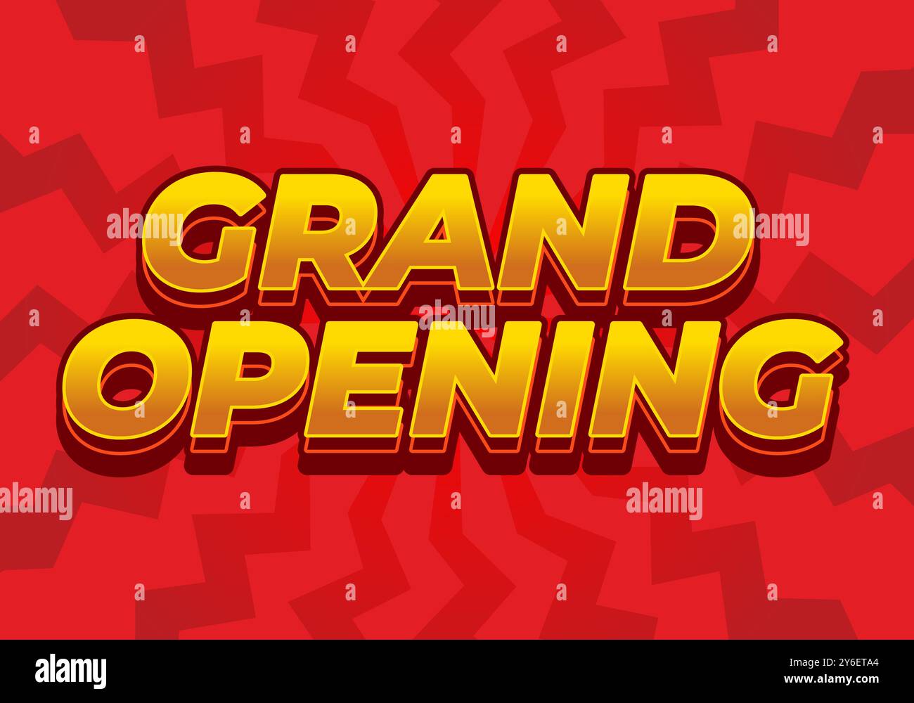 Grand opening. Text effect design in modern colors with 3D style Stock ...