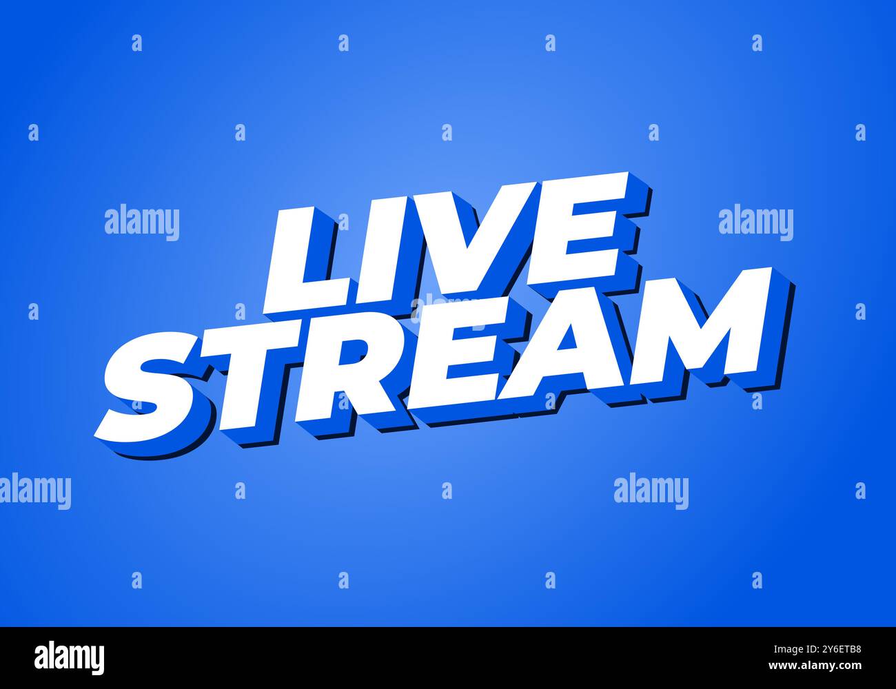 Live stream. Text effect design in 3D style with modern colors Stock ...